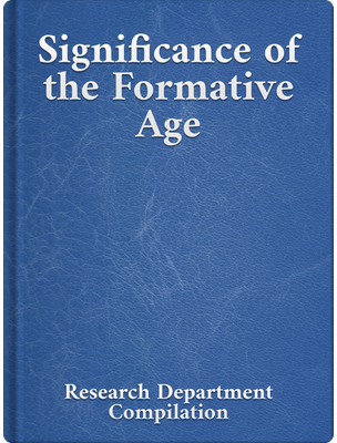 Significance of the Formative Age